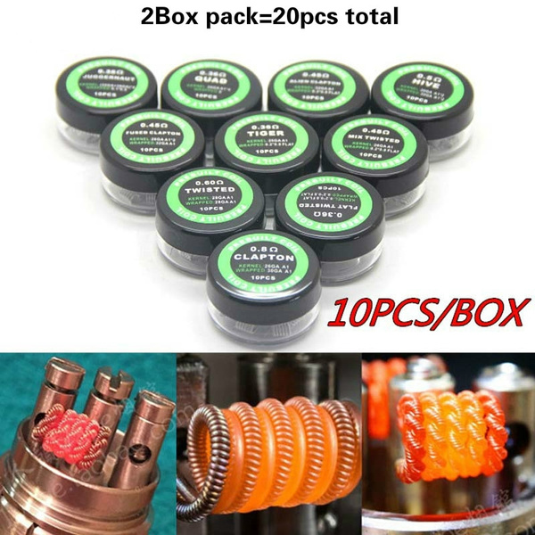2Box pack Flat twisted wire Fused clapton Hive premade wrap wires Alien ...