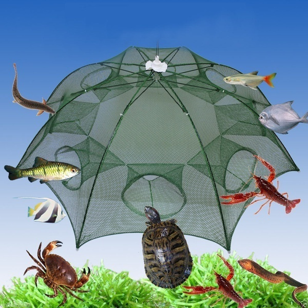 Younger Folding Portable Automatic Fishing Net Fish Shrimp Crab Trap ...