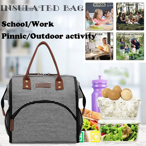 Lunch Bag Lunch Tote Bag Waterproof Refrigerator Bag Soft Leakproof ...