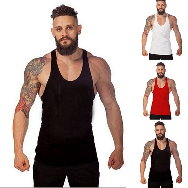 Hot Gym Singlets Tank Top Bodybuilding Fitness Stringer Sportwears | Wish