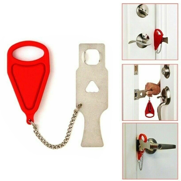 Portable Safety door lock Hotel Door blocker Anti-theft Lock Easy ...