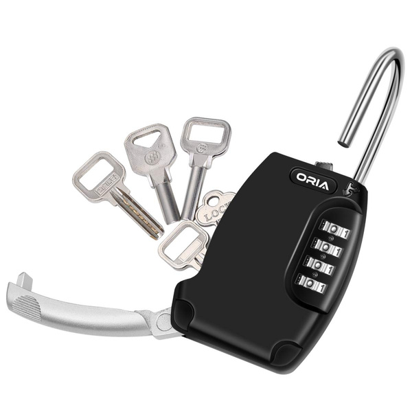 4 Digit Key Storage Combination Lock Box Key Safe Holds 5 Keys Wall ...