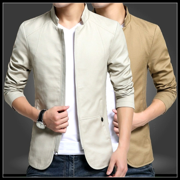 Men's Spring Autumn Jacket Man Business Coat Mens Bomber Jackets Male ...