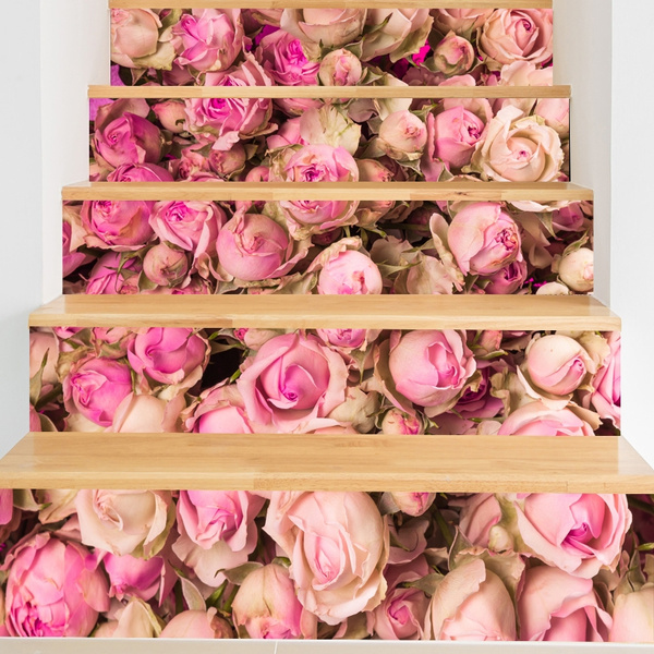 Paper & Party Supplies Paper Pink Rose Flower Waterproof Sticker etna ...