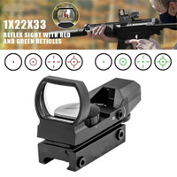 Holographic 4 Reticle Reflex Red/Green Dot Sight Scope For Shooting 33 ...