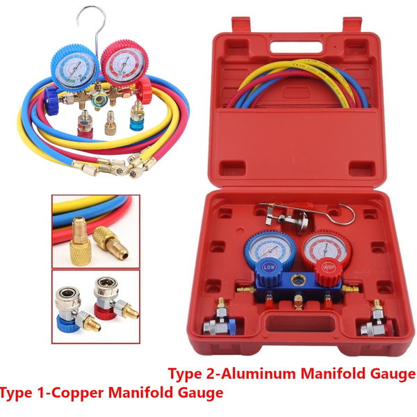Copper/Aluminum Manifold Gauge Diagnostic Service Gauge Set For R134a ...