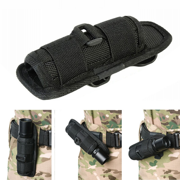 360 Degrees Rotatable Flashlight Pouch Holster Torch Case for Belt ...