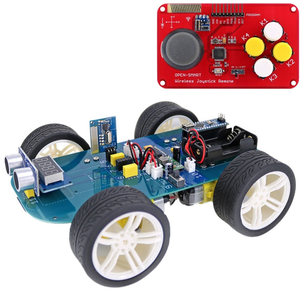 Easy-plug 4WD 433MHz Wireless JoyStick Remote Control Rubber Wheel Gear ...