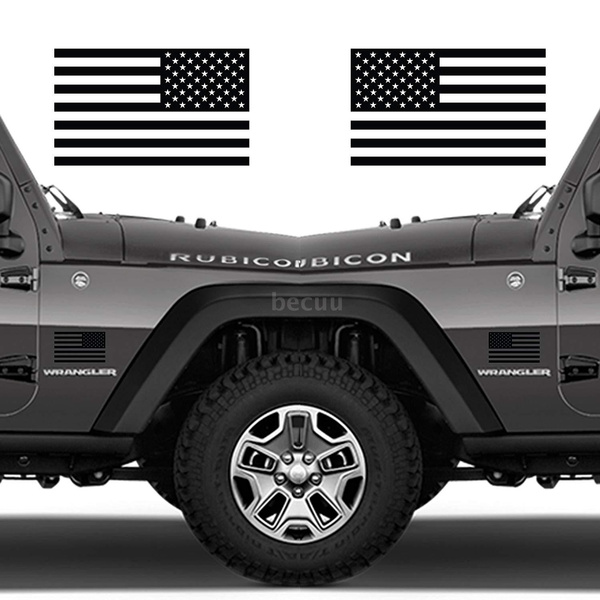 2x Classic Biker Gear Subdued American Flags Tactical Military Flag Usa