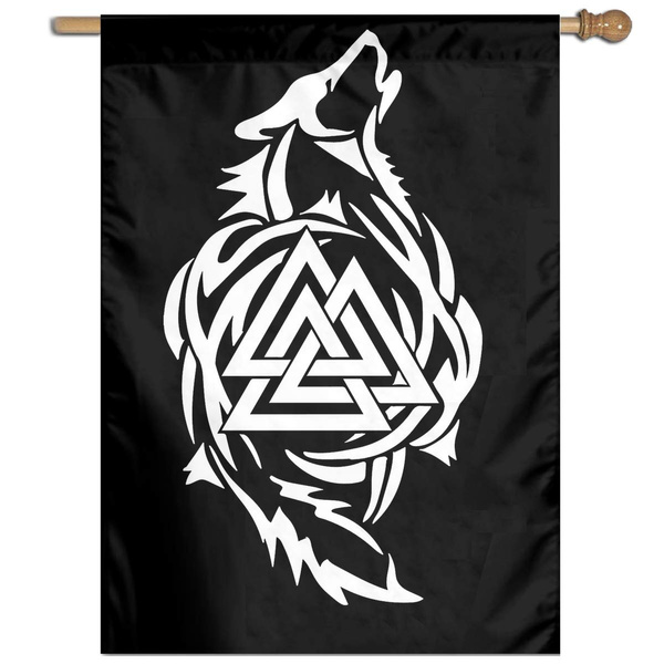 Odin Thor Viking Tribal Norse Wolf Valknut Flag Polyester Banner Flag | Wish