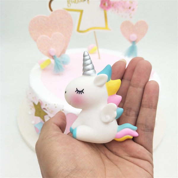 New Unicorn Cake Topper Decorations Baby Shower Kids Favors Unicorn ...