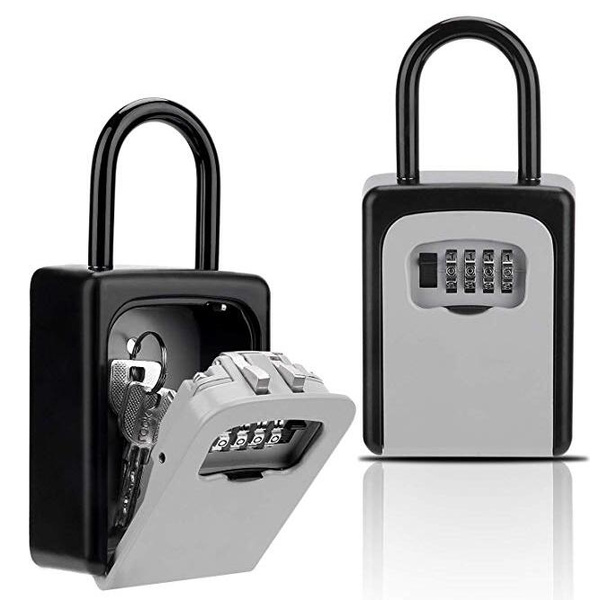 Key Lock Box, Combination Lockbox with Code for House Key Storage ...