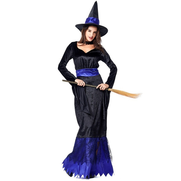 Sexy Halloween Witch Wizards Ghost Mermaid Tail Long Robes Vampire ...