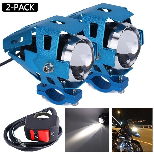 2 Pcs U5 3000lm 125w Upper Low Beam Motorcycle Headlight Led Motorbike