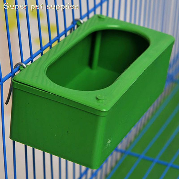 Pet Birds Hanging Feeding Trough Parrot Food Water Bowl Feeding Splash ...