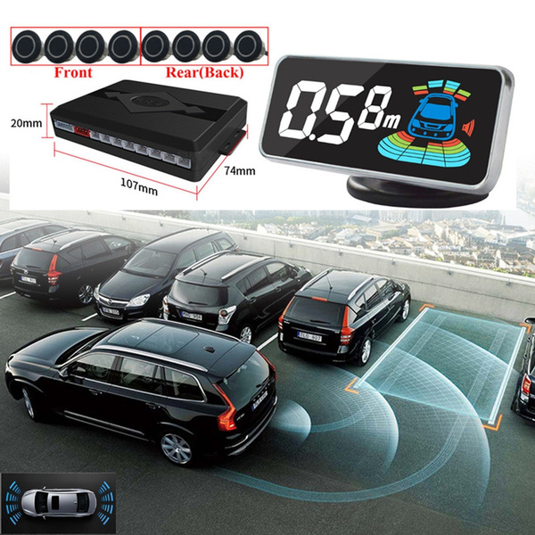 LCD Display 8 Sensors Car Parking Sensor Automobile Reversing Radar ...