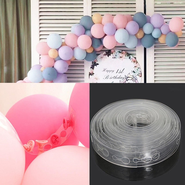 5M transparent double hole plastic balloon fixed connection with DIY ...