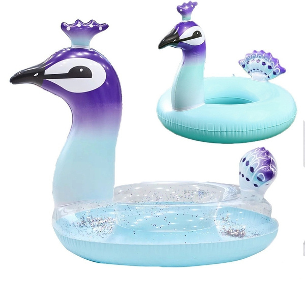 Giant Peacock Swim Pool Float Summer Peacock Inflatable Pool Float ...