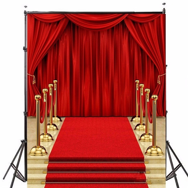 Red Carpet Curtain Photography Background Vinyl Backdrop Studio Photo ...