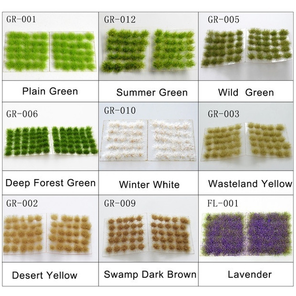 HO N train architecture scale model Grass Tuft Grass grass bushes ...