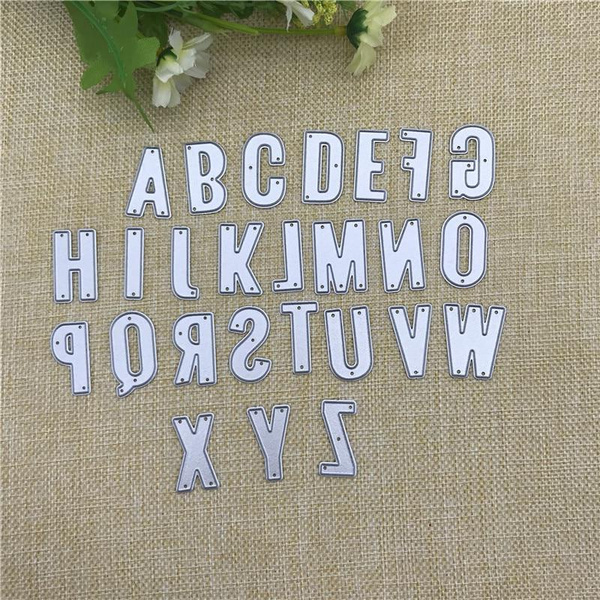 26pcs/Set Alphabet Letter Metal Cutting Dies Stencil Scrapbooking Album ...