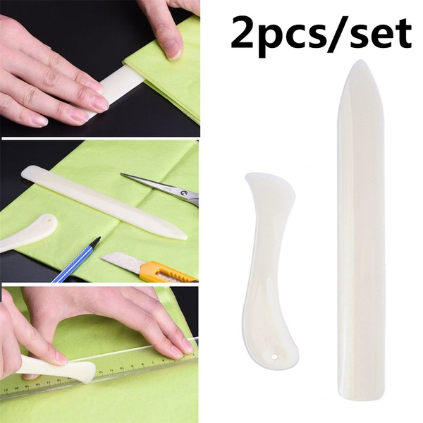 2Pcs/set Natural Bone Folder Tool For Scoring Folding Creasing Paper ...