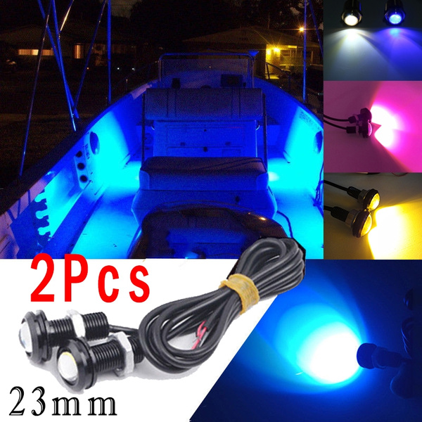 2Pcs x Purple/Blue/Yellow/White 23MM LED Boat Light Waterproof ...