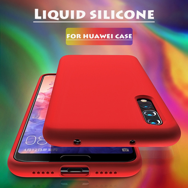 Original Liquid Silicone Case Clear Bumper For Huawei P30 P20 Pro Lite Soft Silicone Case For ...