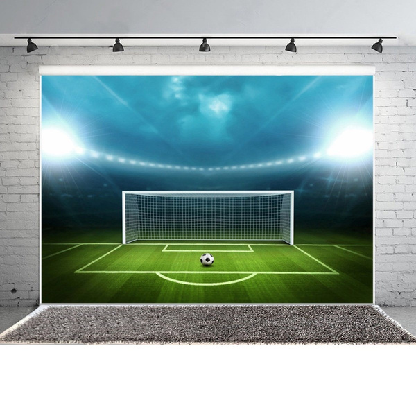 Soccer Football Field Goal Scene Background Sports Photography ...