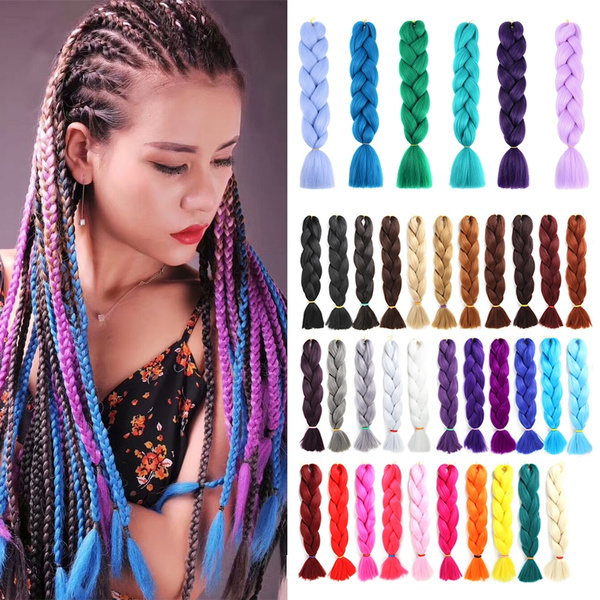 24" 60cm Ombre Kanekalon Jumbo Braiding Synthetic Hair Extension ...