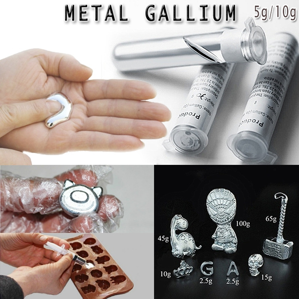5/10 Grams/ Ga Pure Gallium Low Melting Point Metal Magic Magician ...