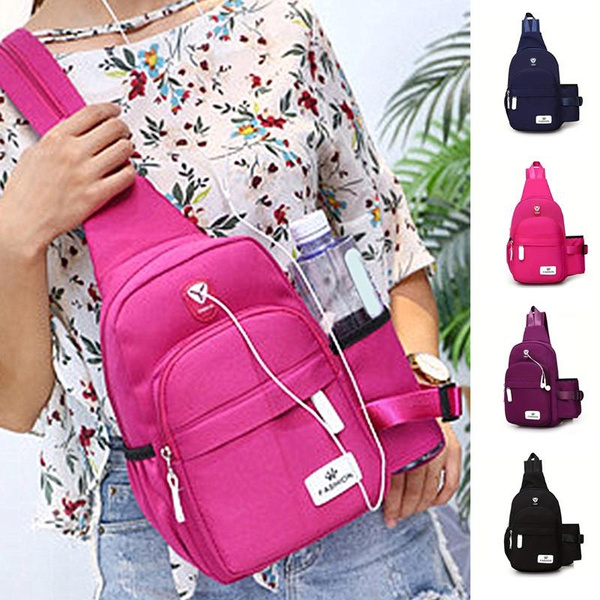 Women Chest Bag Fashion Shoulder Bag Ladies Cross Bag Oxford Cloth ...