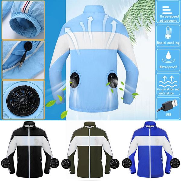 Summer Air Conditioning Jacket USB Cooling Conditioned Fan outdoor sun ...