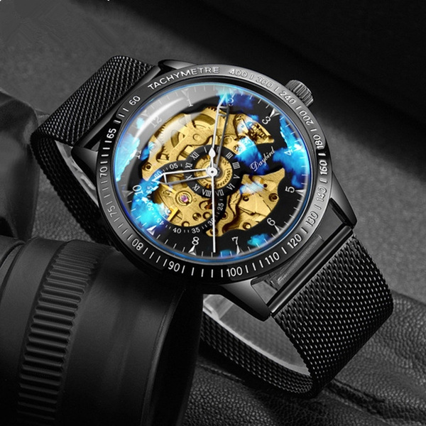 Mens Automatic Self-Wind Wacth Men Mechanical Fashion Sports Luminous ...