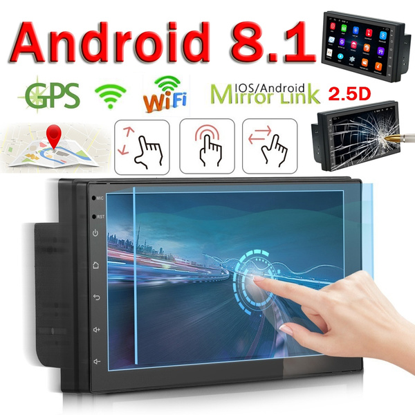 2 Din Android 8.1 GPS WIFI Bluetooth Car Stereo Radio 7'' 2.5D TFT ...