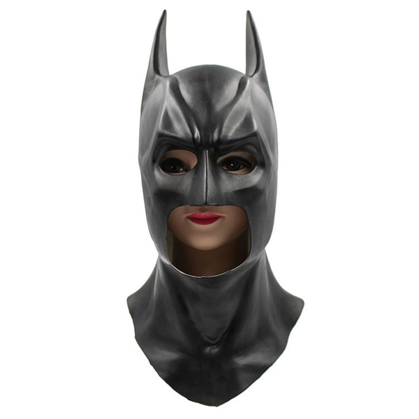 Halloween Batman The Dark Knight Cosplay Mask Latex Full Face Batman ...
