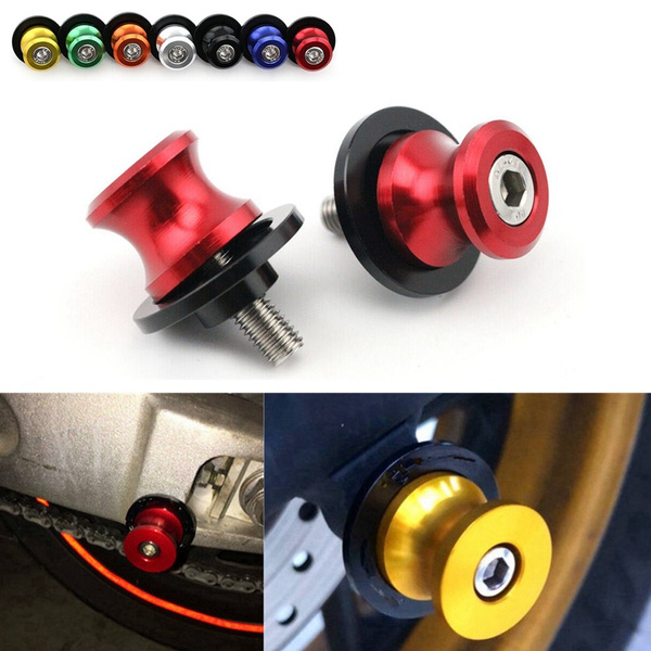 2pcs 8mm M8 X1.5 Motorcycle Universal Swingarm Spools Slider Bobbins ...