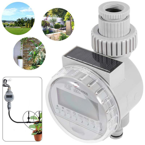 Solar Digital LCD Auto Watering Timer Water saving Irrigation ...