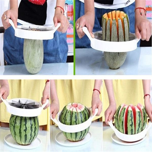Stainless Steel Watermelon Cutter Cantaloupe Melon Slicer Kitchen Fruit ...