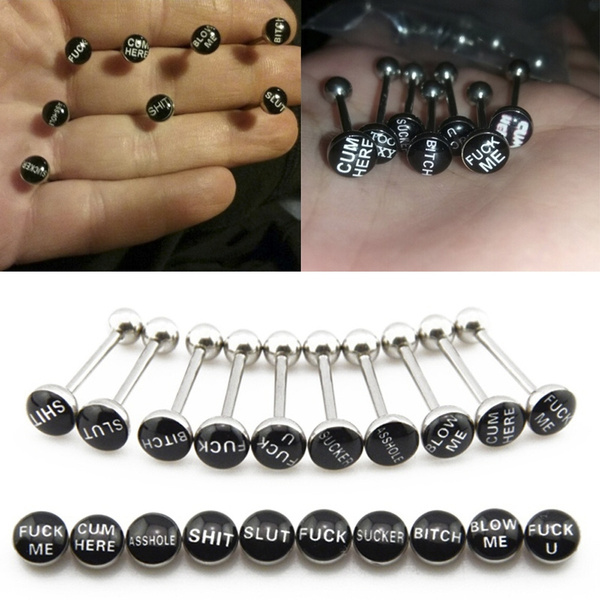 Tongue Rings With Words