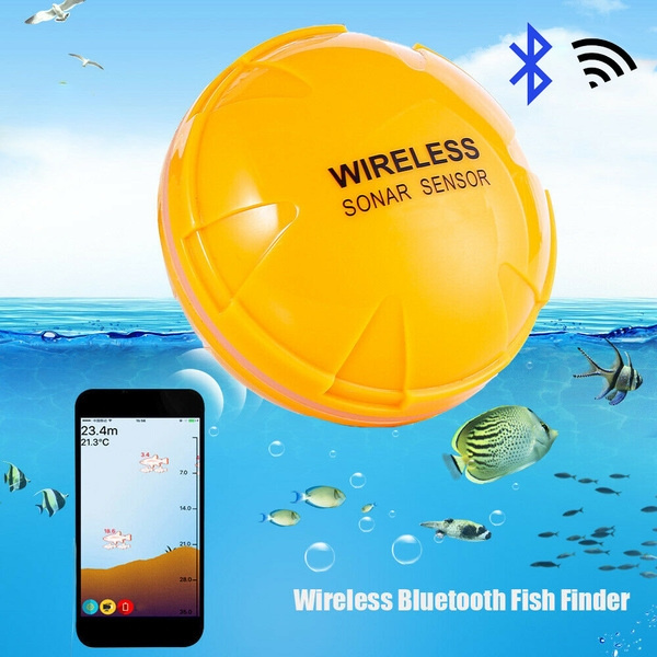 118ft Wireless Bluetooth Sonar Fish Finder Depth Sensor Fishing ...