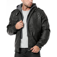 Jamickiki New Autumn Fashion Mens PU Leather Thin Jacket Coat. 2 Colors ...