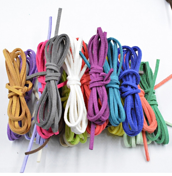 2.6mmx1.5mm 5Yards Flat Faux Suede Korean Velvet Leather Cord Materials ...