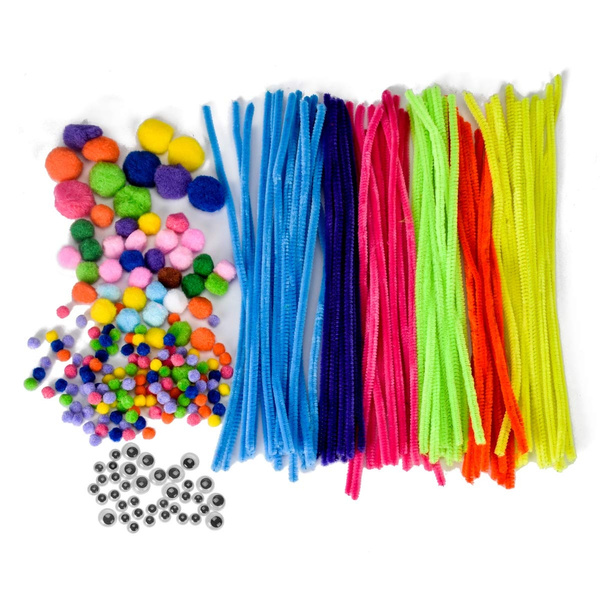 600 PCS Assorted Colors Pipe Cleaners Set, Includes 200 PCS Chenille ...