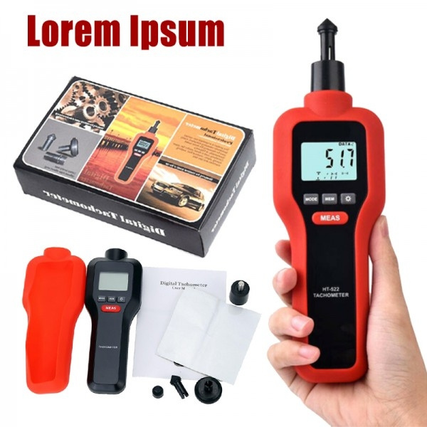 HT-522 Digital Rev Counter Tachometer Laser Handheld Non-contact ...