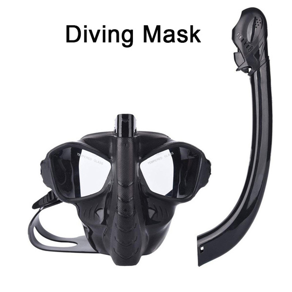 New Full-Face Full Dry Anti-fog Anti-leak Breathing Tube Diving Mask ...