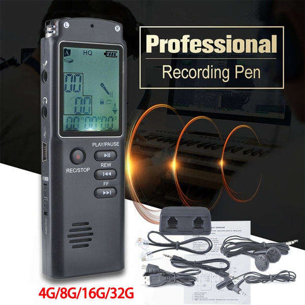 4G/8G/16G/32G Rechargeable Recording Pen Digital Audio Voice Recorder ...