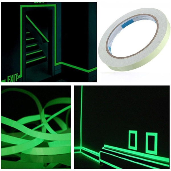 Safety Sign Glow In The Dark Luminous Tape Green Fluorescent Home Stage ...