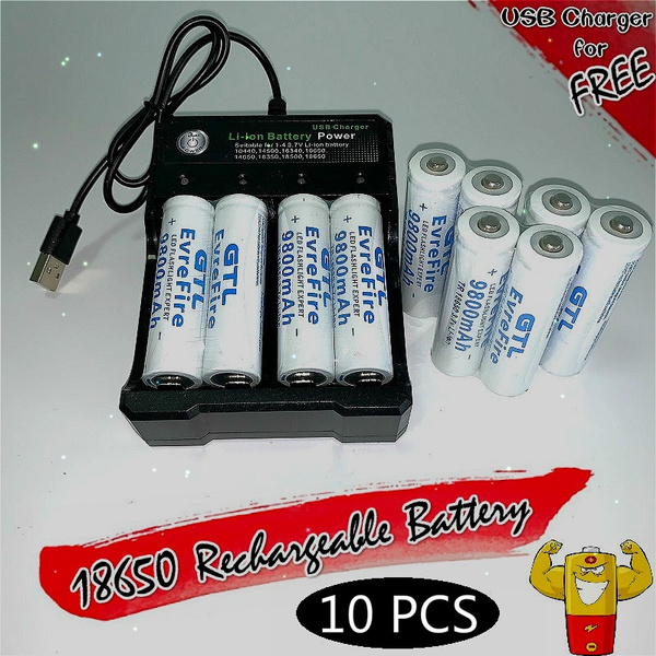 100% New Big Capacity TR 18650 Battery 3.7 V 18650 Lithium Rechargeable ...