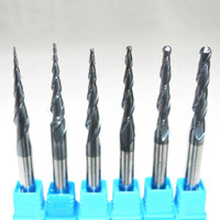 1pcs-R0.25 R0.5 R0.75 R1.0 R1.5 R2.0 CNC Tungsten solid carbide Coated Tapered Ball Nose End ...